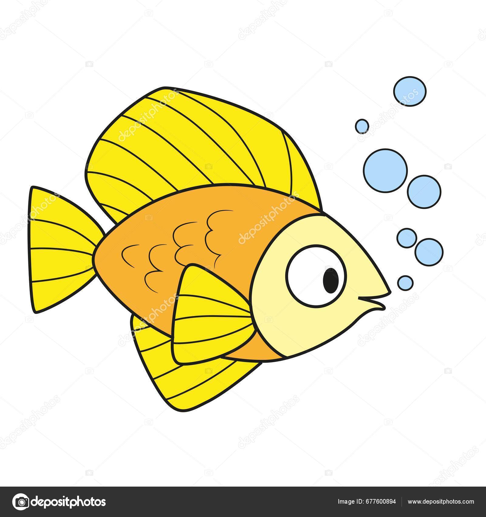 Lindo Cartón Peces Mar Con Variación Color Para Colorear Página Vector ... Lindo Cartón Peces Mar Con Variación Color Para Colorear Página Vector ...