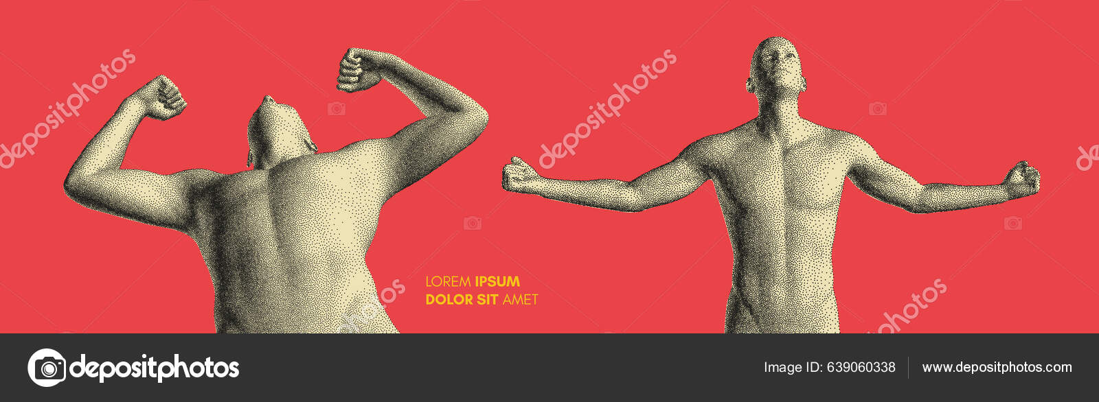 Champion Raising Both Hands Air True Winner Victory Freedom Strong ...