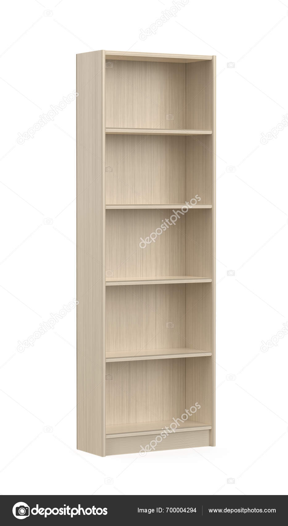 Wooden Bookcase White Background — Stock Photo © magraphics #700004294