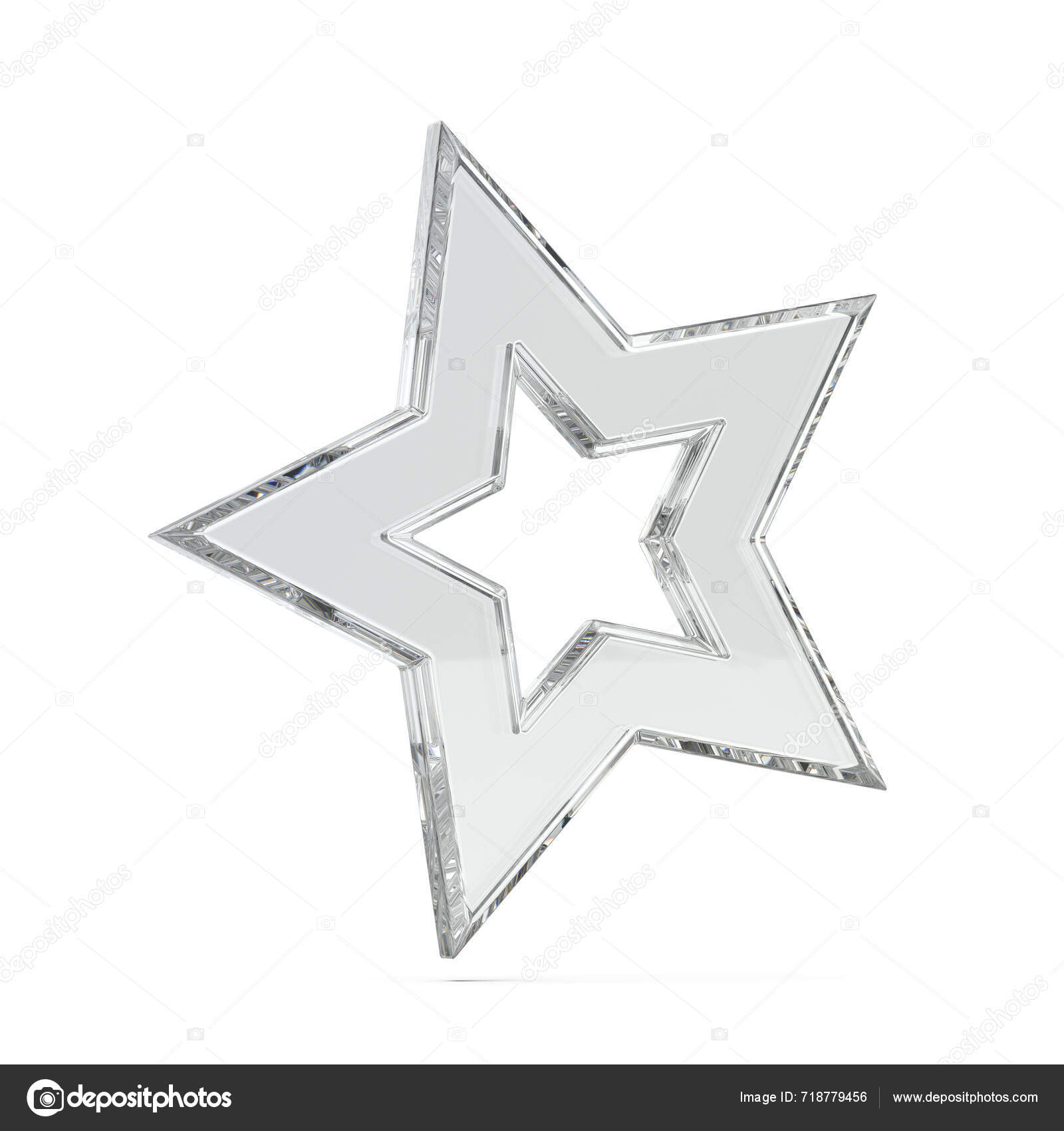 Shiny Crystal Star White Background — Stock Photo © magraphics #718779456