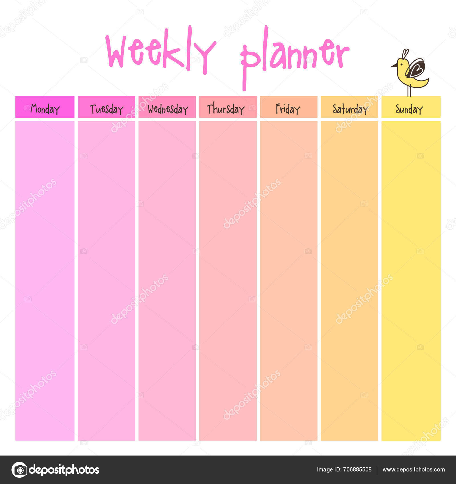 Image vectorielle Modèle Planification Note Papier Notes Faire Liste ...