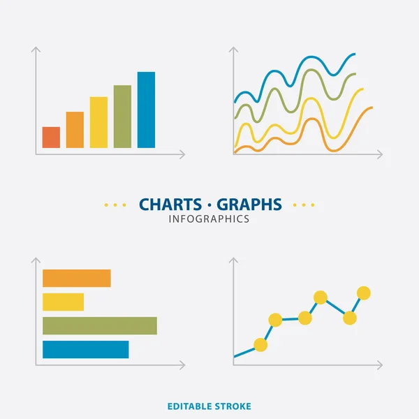 Set of charts and graphs Vector Art Stock Images | Depositphotos