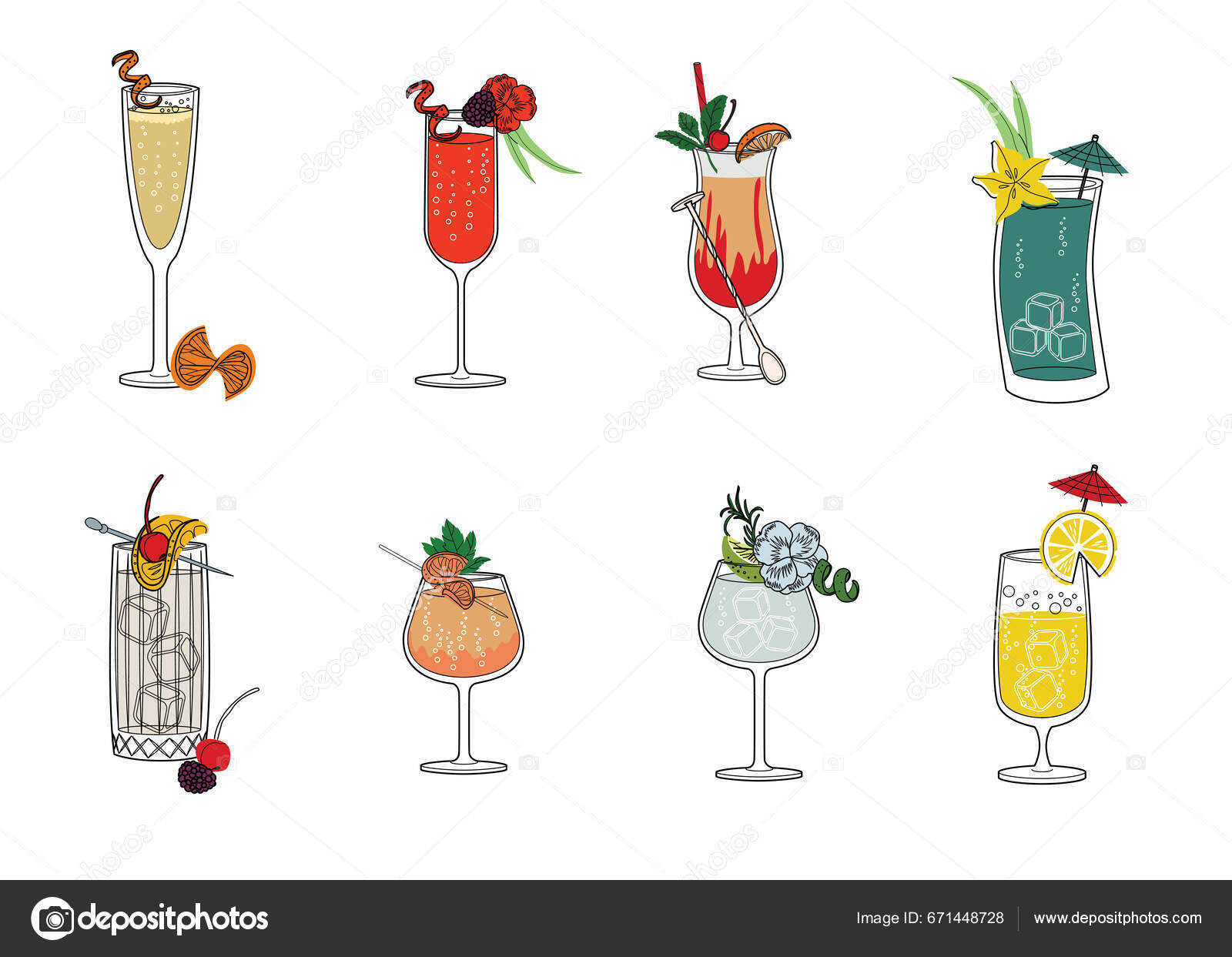 Bar Drinks Clip Art