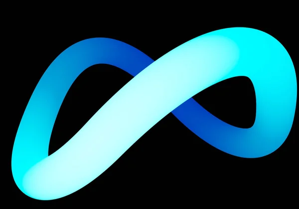 Infinity 3d sign symbol isolated - 3d rendering - Stock Image - Everypixel