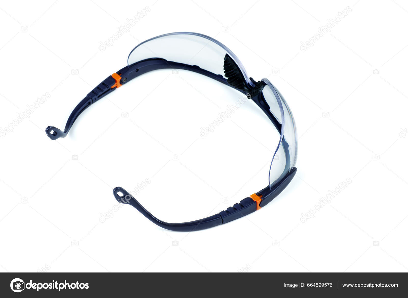 Plastic Safety Goggles Isolated White Background — Foto de stock ...