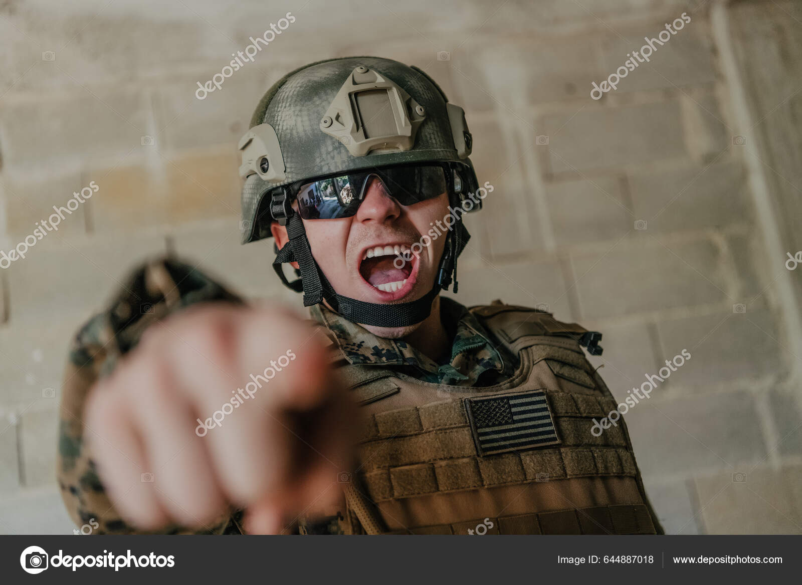 Choose You Soldier Outstretched Hand Camera Shows Chooses You Support ...
