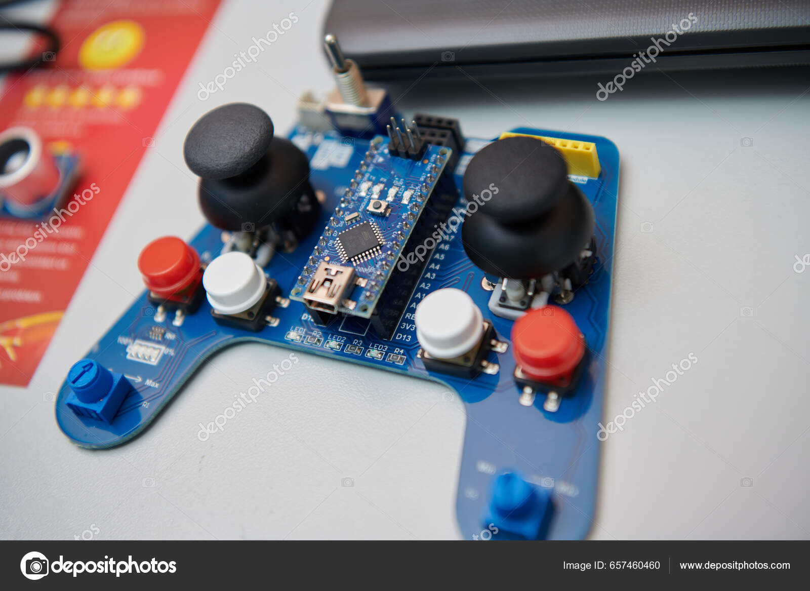 Disassembled Joystick Control Laboratory Table Ready Paired Robot High ...