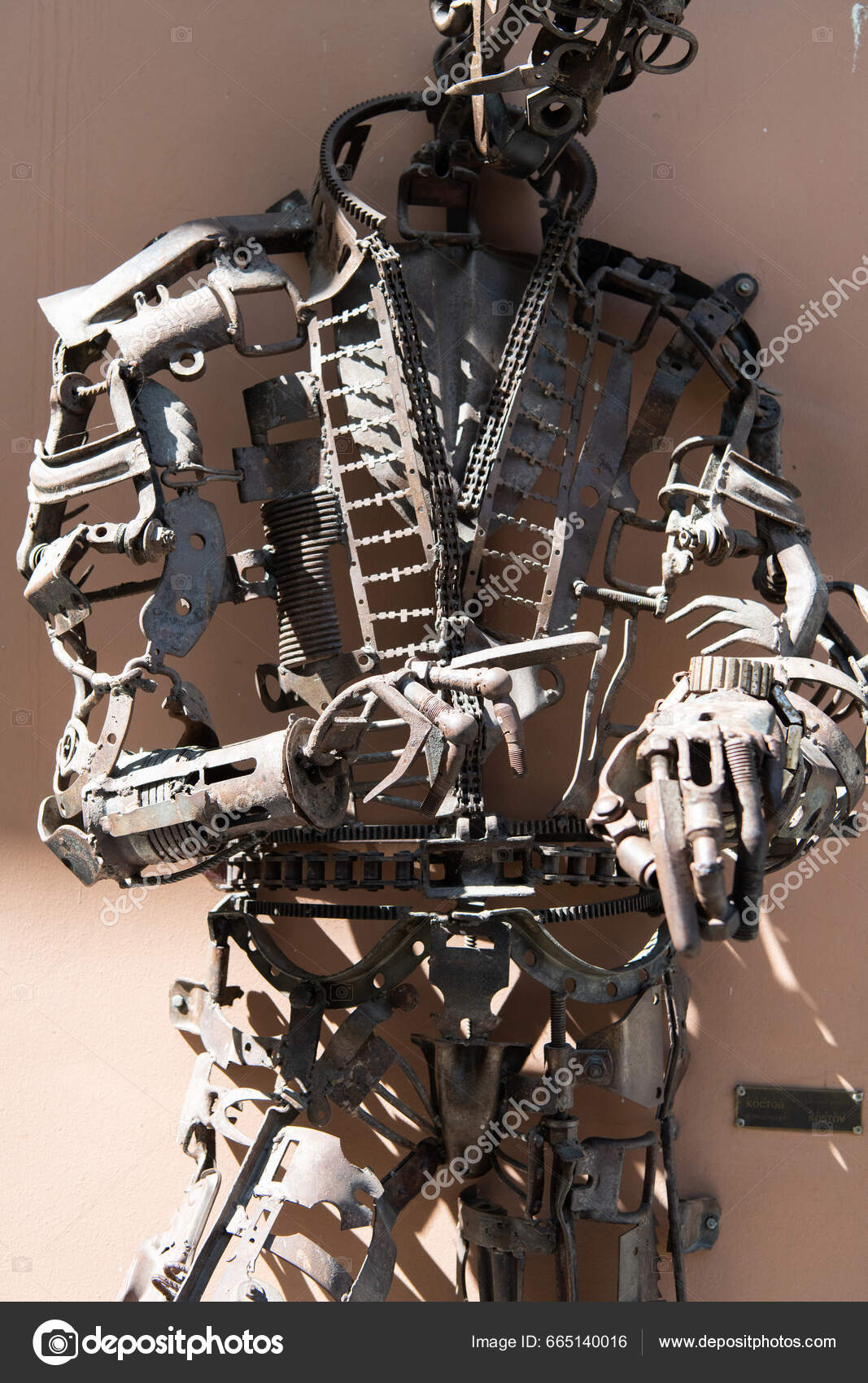 Old Robot Streets Macedonian City Concept Future Robotics Stock Photo ...