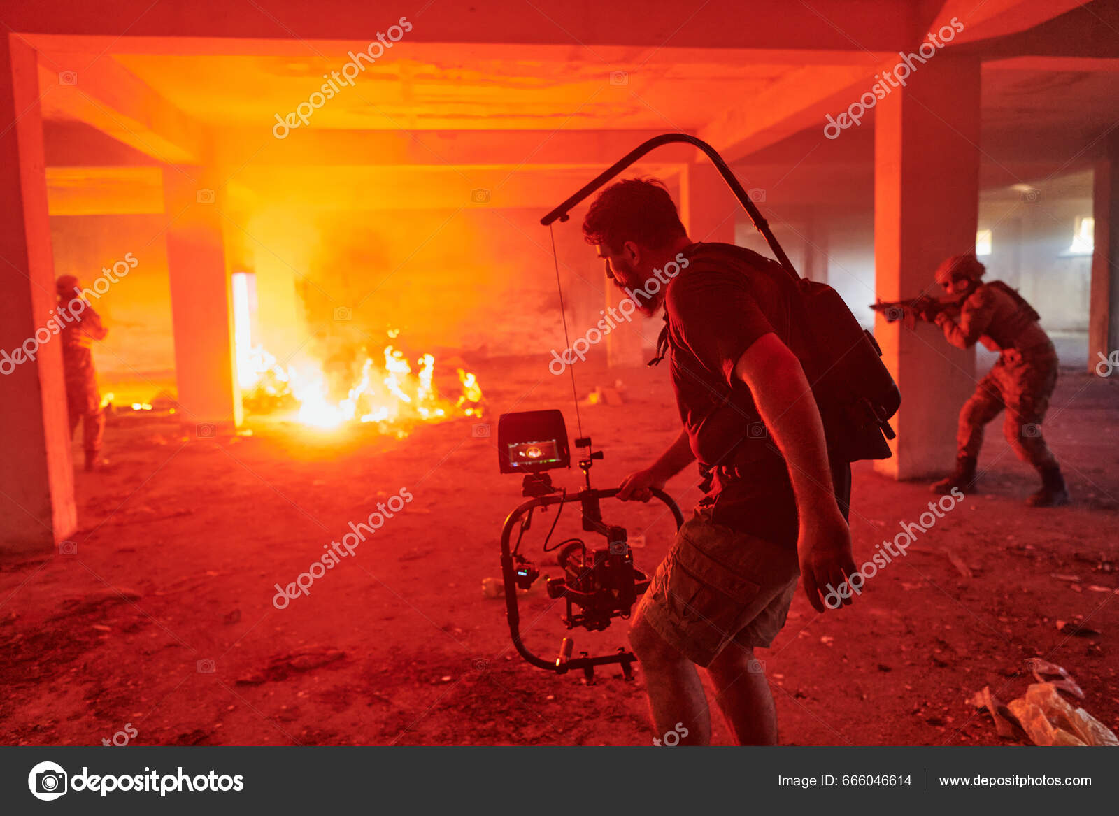 Professional Cameraman Captures Intense Moments Group Skilled Soldiers ...