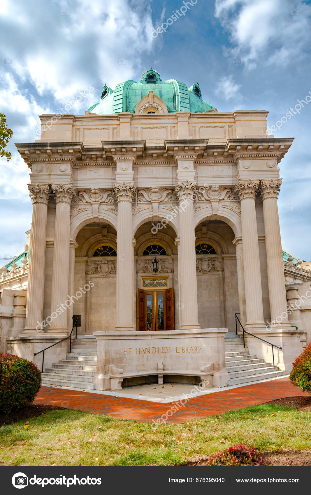 Historic Building Handley Library City Winchester Virginia Usa — Stock ...