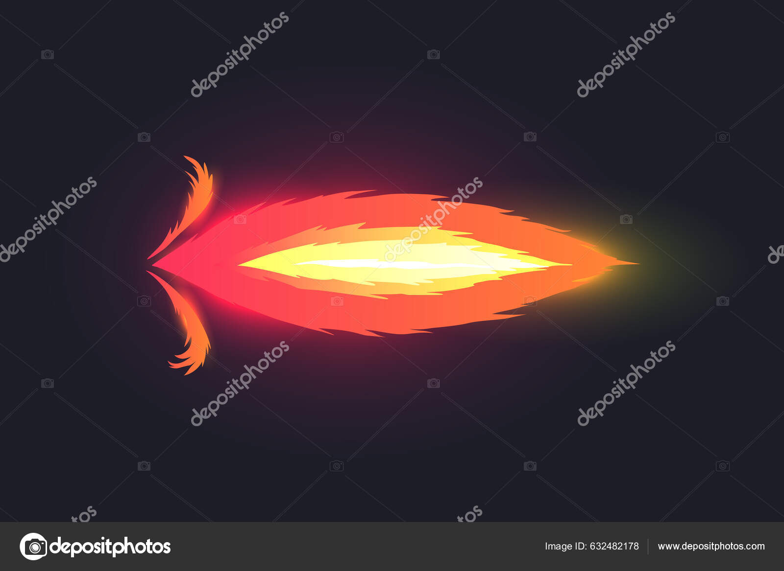 Cartoon Laser Gun Beam Alien Combat Weapon Rays Futuristic Shot Stock ...