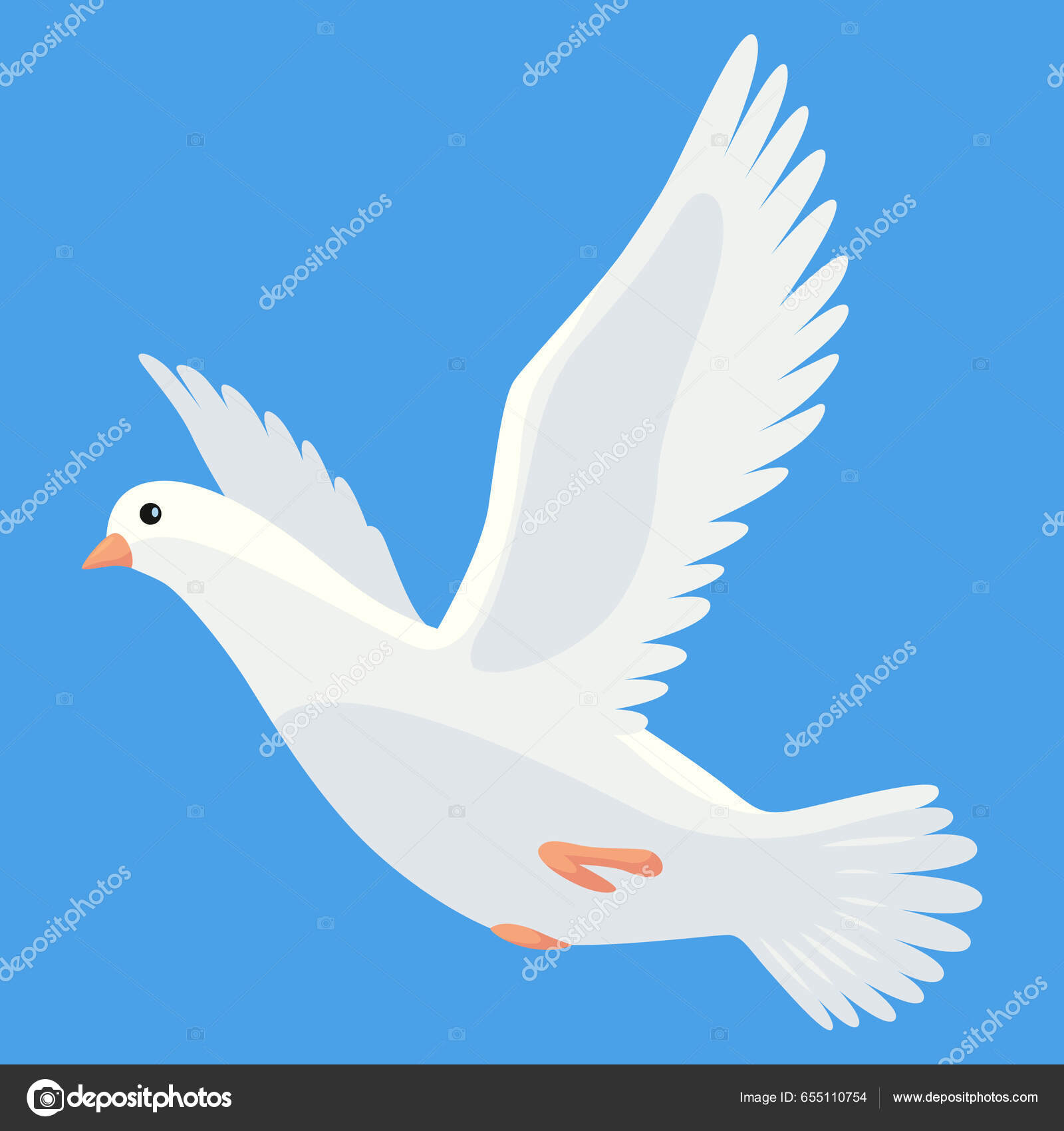 Animación Palomas Alas Movimiento Pájaros Cielo Paloma Migratoria ...