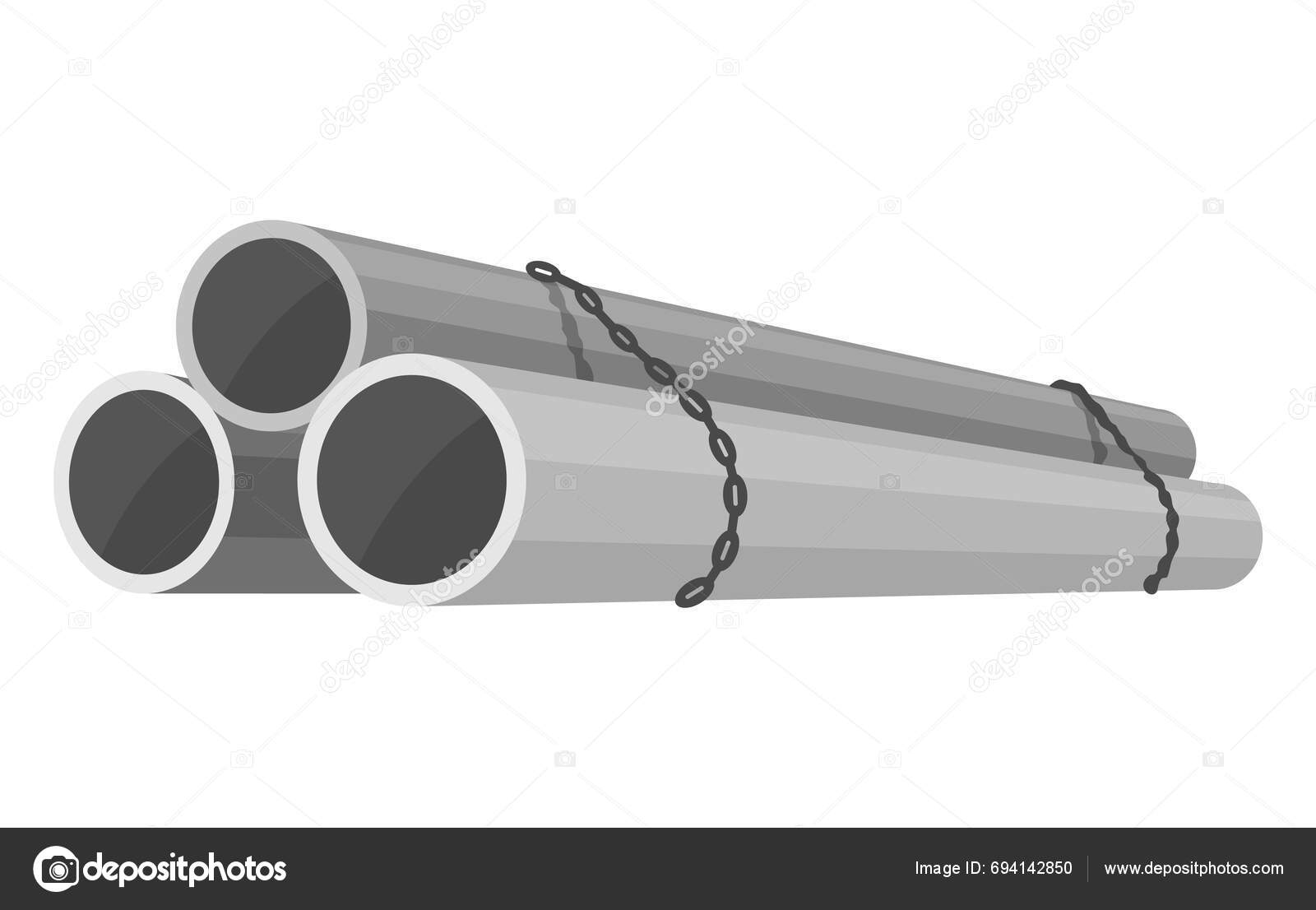 Building Material Heap Metal Construction Beams Cartoon Supplies ...