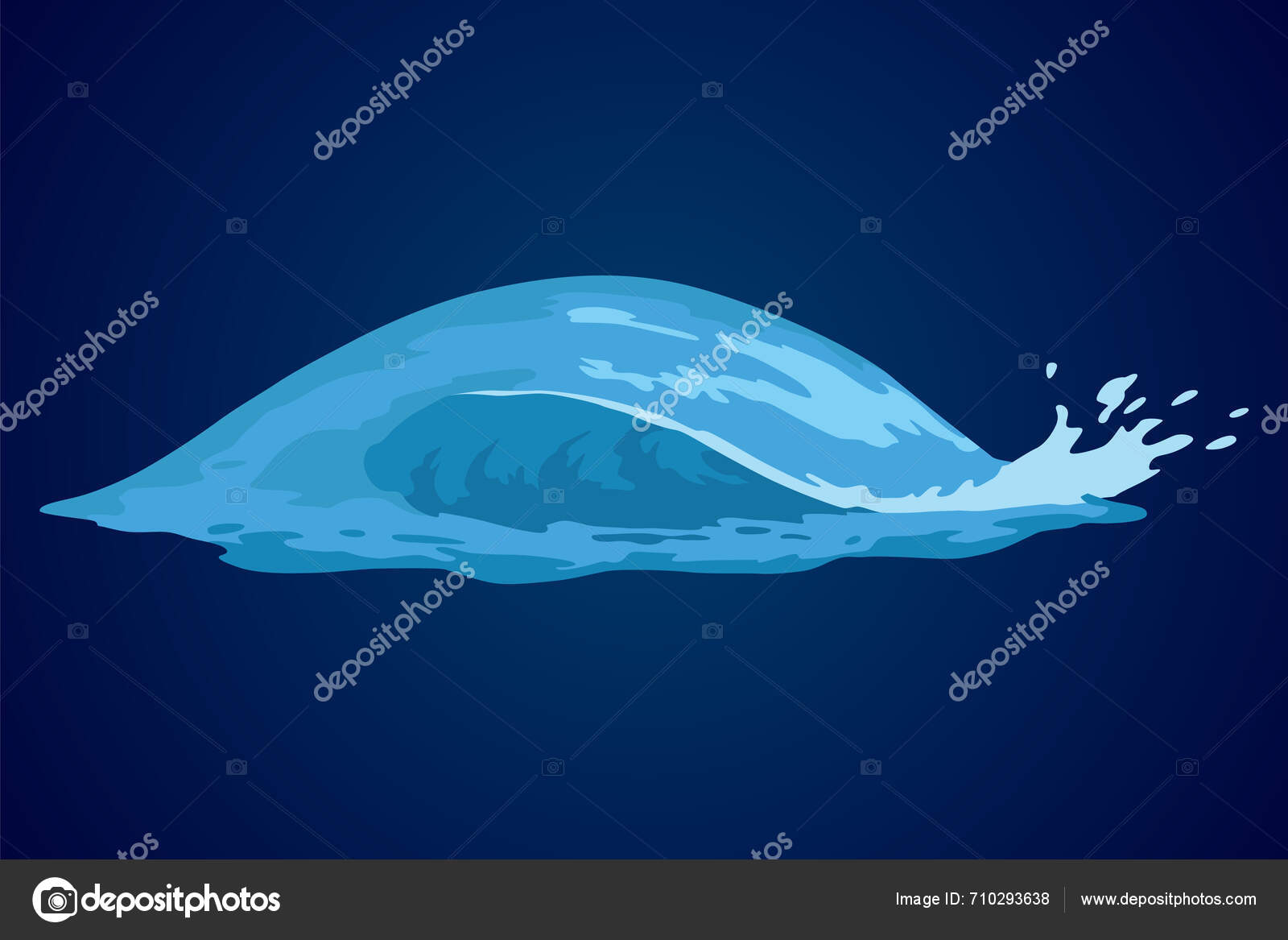 Image vectorielle Cadre Vague D'eau D'animation Eau Éclaboussée Pour L ...