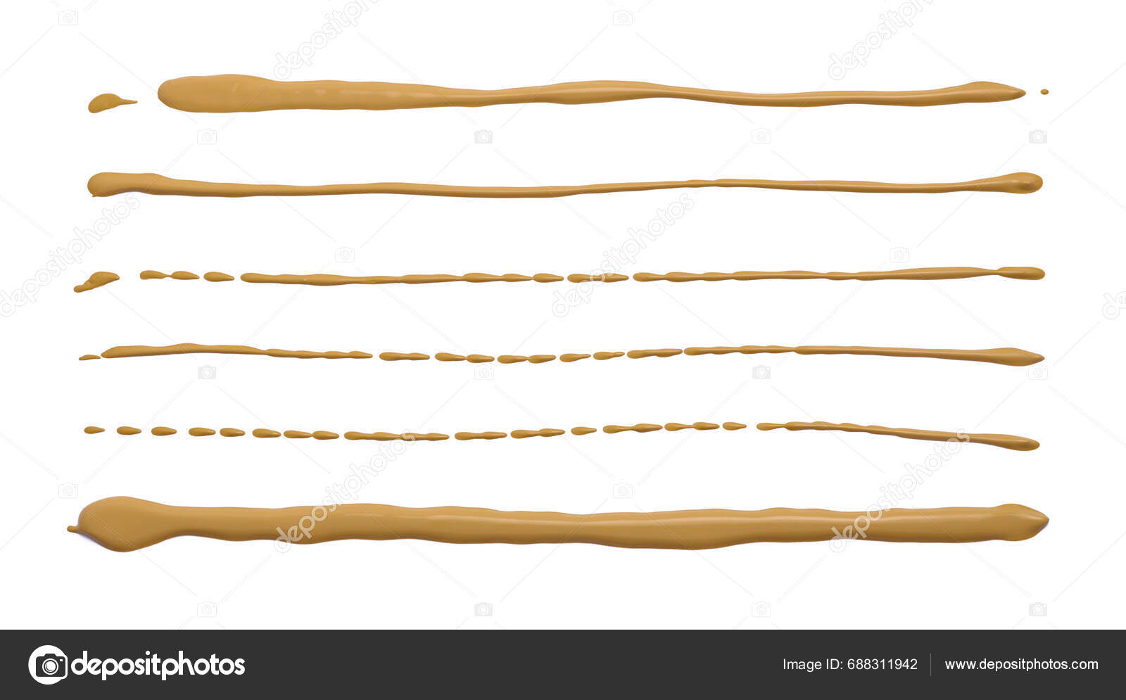 Beige Pastel Ink Color Smear Brush Stroke Stain Line Blot — Stock Photo ...