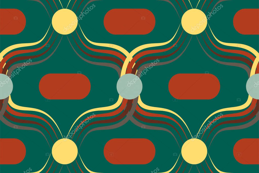 Un diseño atractivo con formas entrelazadas y tonos vivos que crean ...