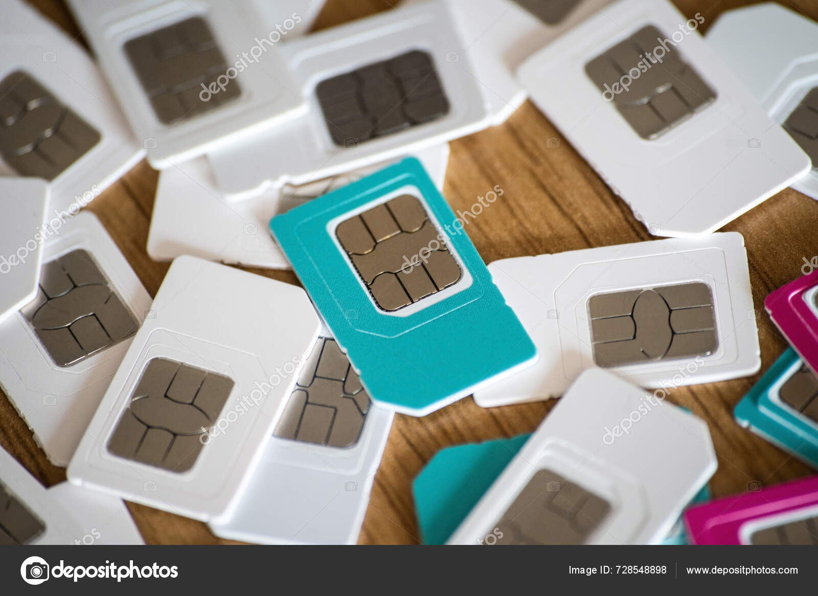Sim Cards Mobile Phone Telecommunication Concept — Stock Photo ...