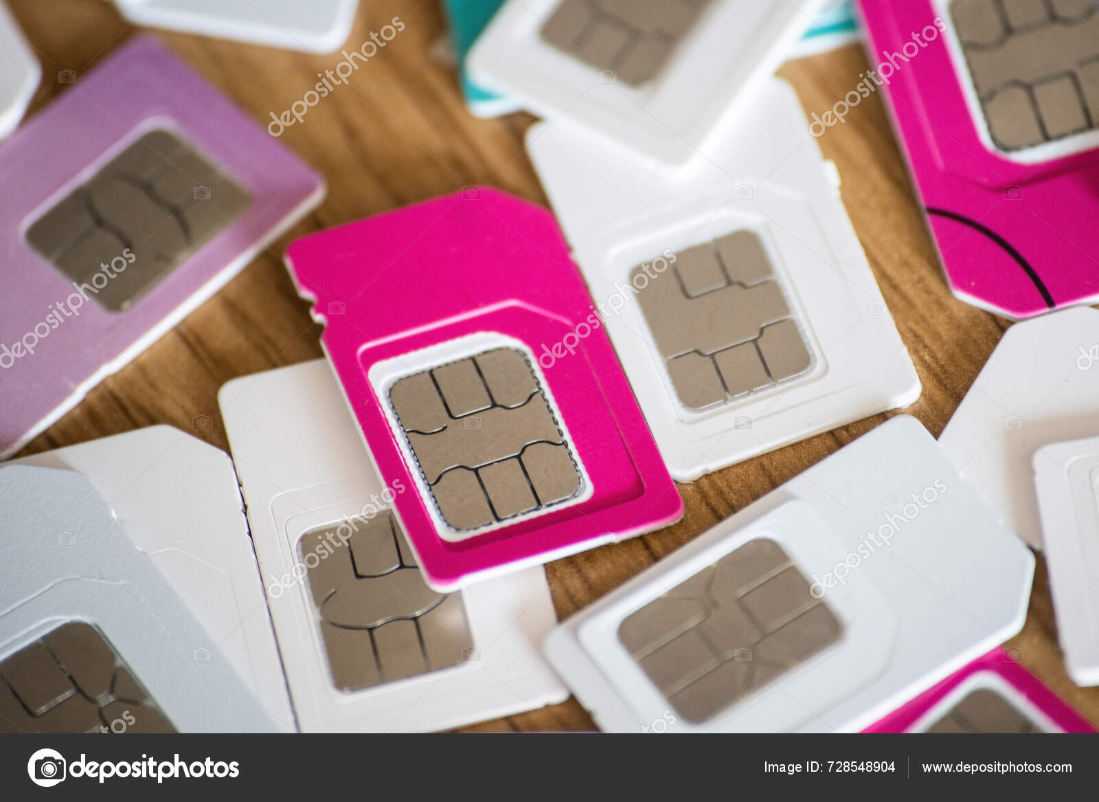 Sim Cards Mobile Phone Telecommunication Concept — Stock Photo ...