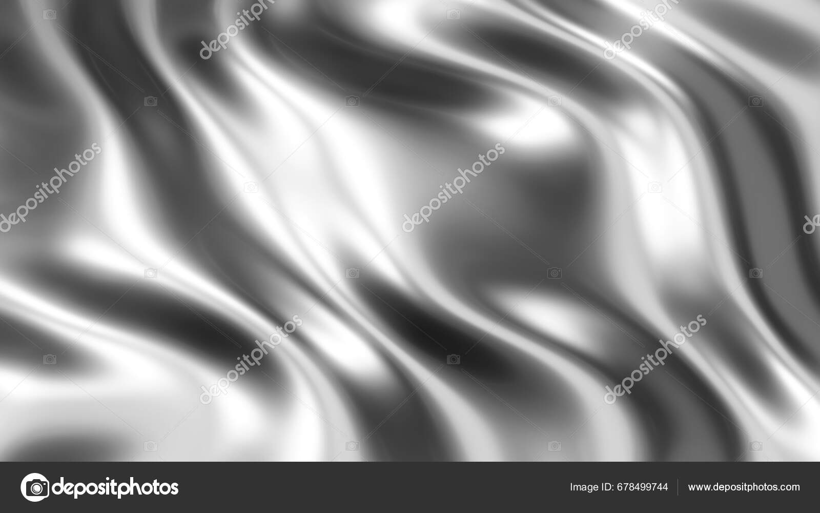 Liquid Chrome Waves Background Shiny Lustrous Metal Pattern Texture ...