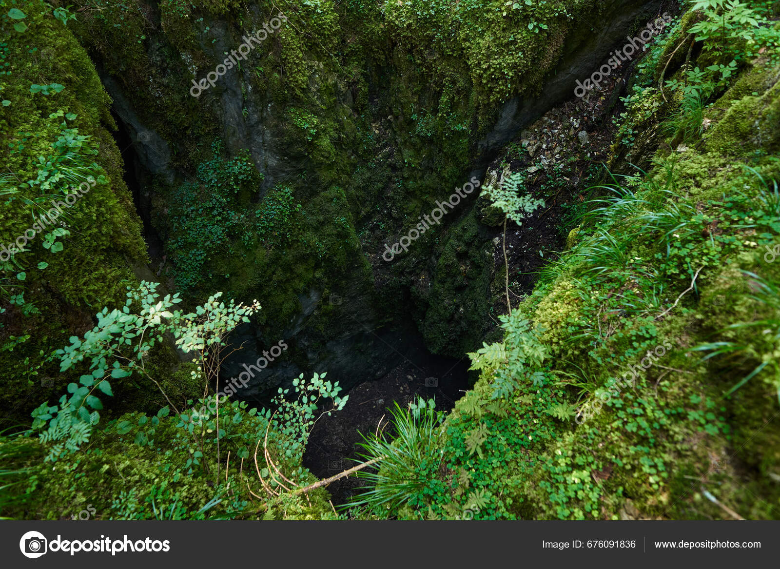 Dark Cave Formed Millions Years Limestone Mountains — Stock Photo ...