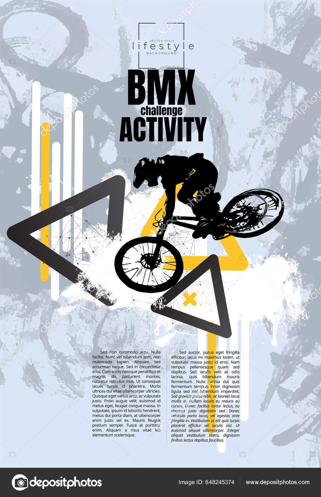 Bmx Rider Abstract Background Sport Vector Stock Vector by ©zeber2010 ...