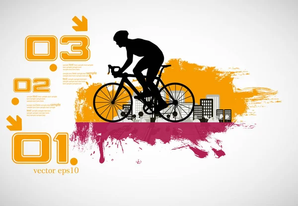 Grafika wektorowa Rowerzysta rysunek konturu, Rowerzysta rysunek ...