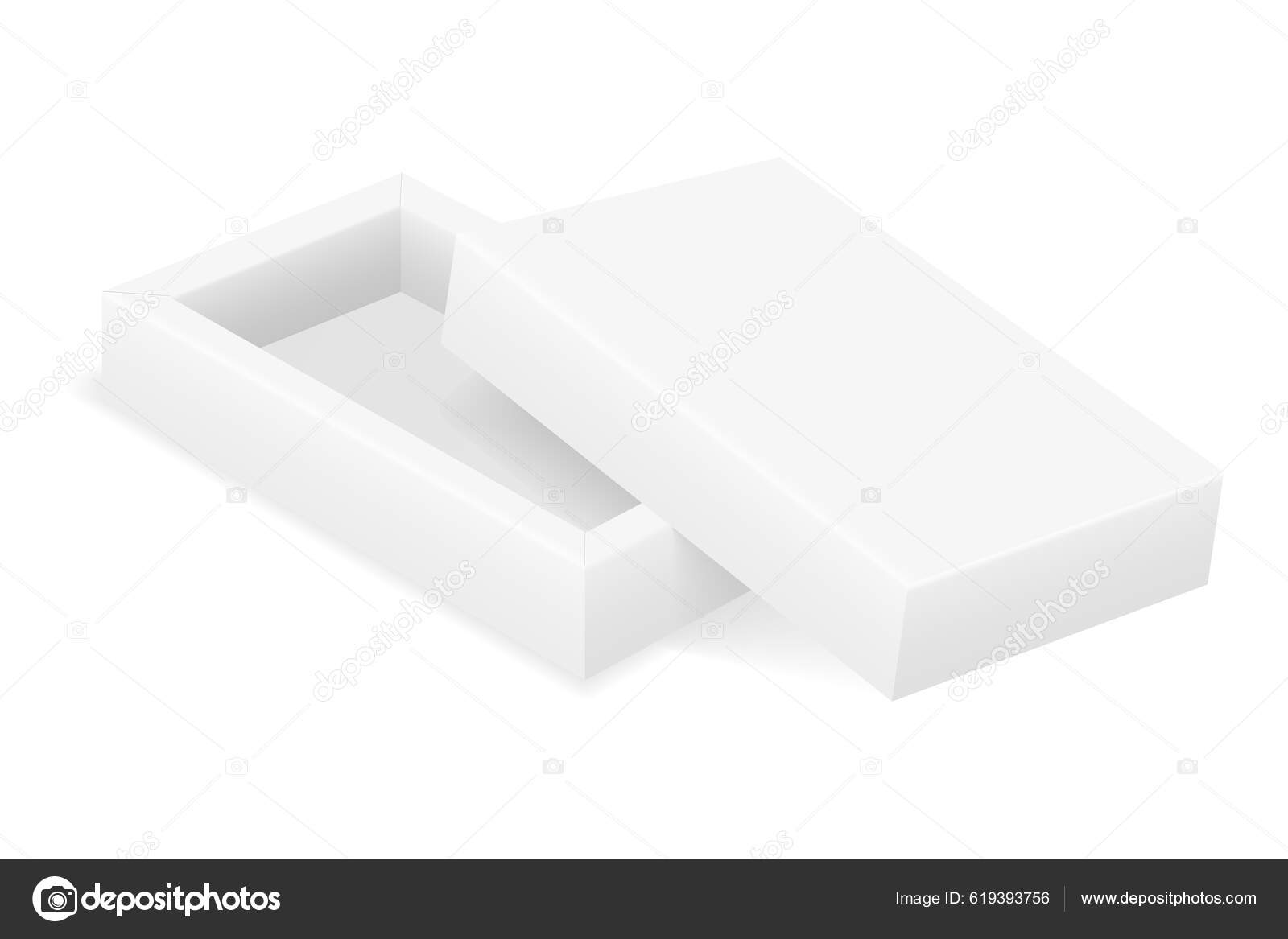 Empty Cardboard Box Packaging Blank Template Design Stock Vector ...