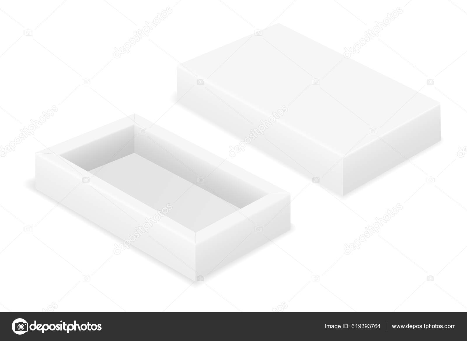 Empty Cardboard Box Packaging Blank Template Design Stock Vector ...