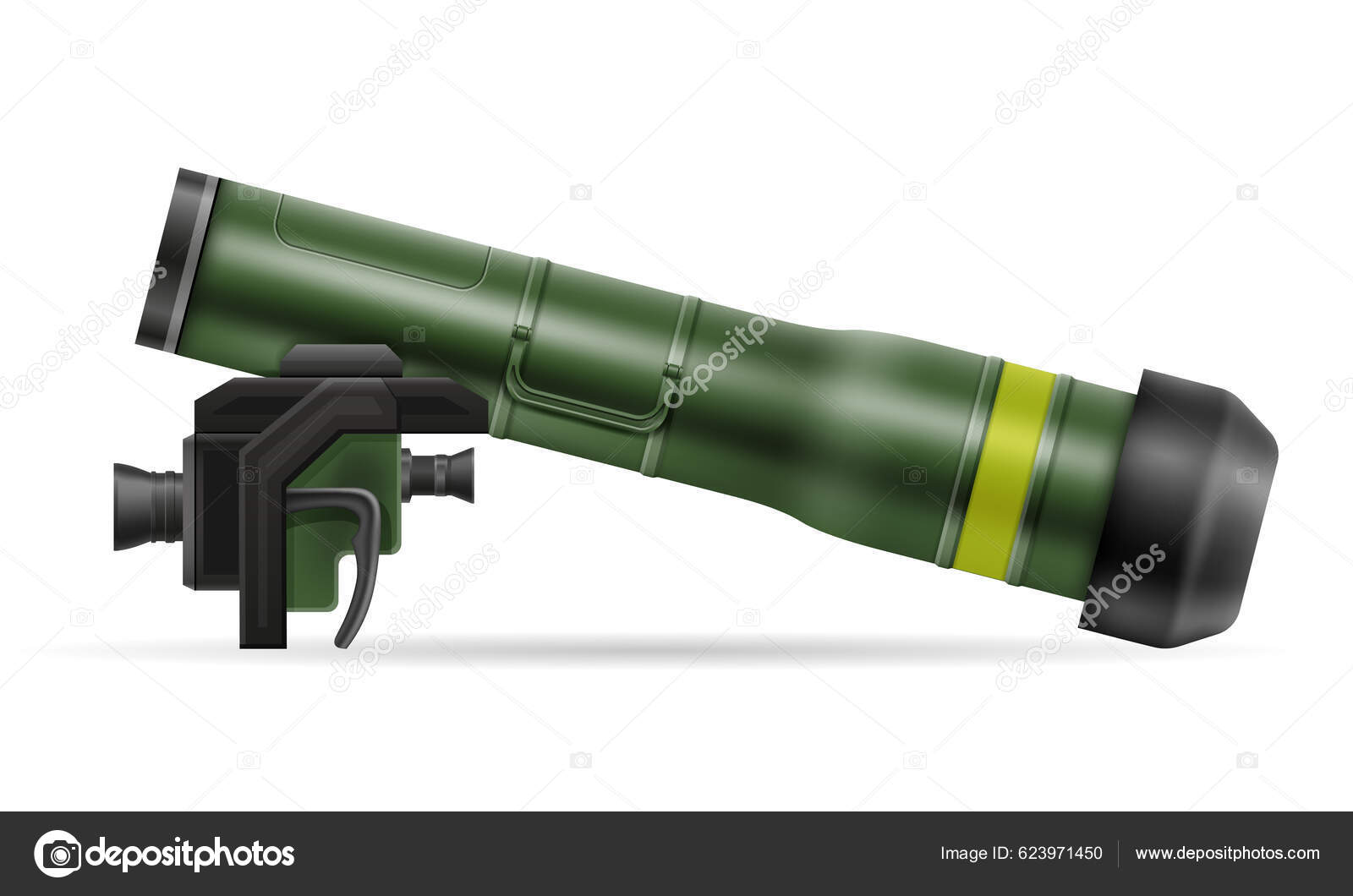 Hand Portable Missile System Vector Illustration Isolated White ...