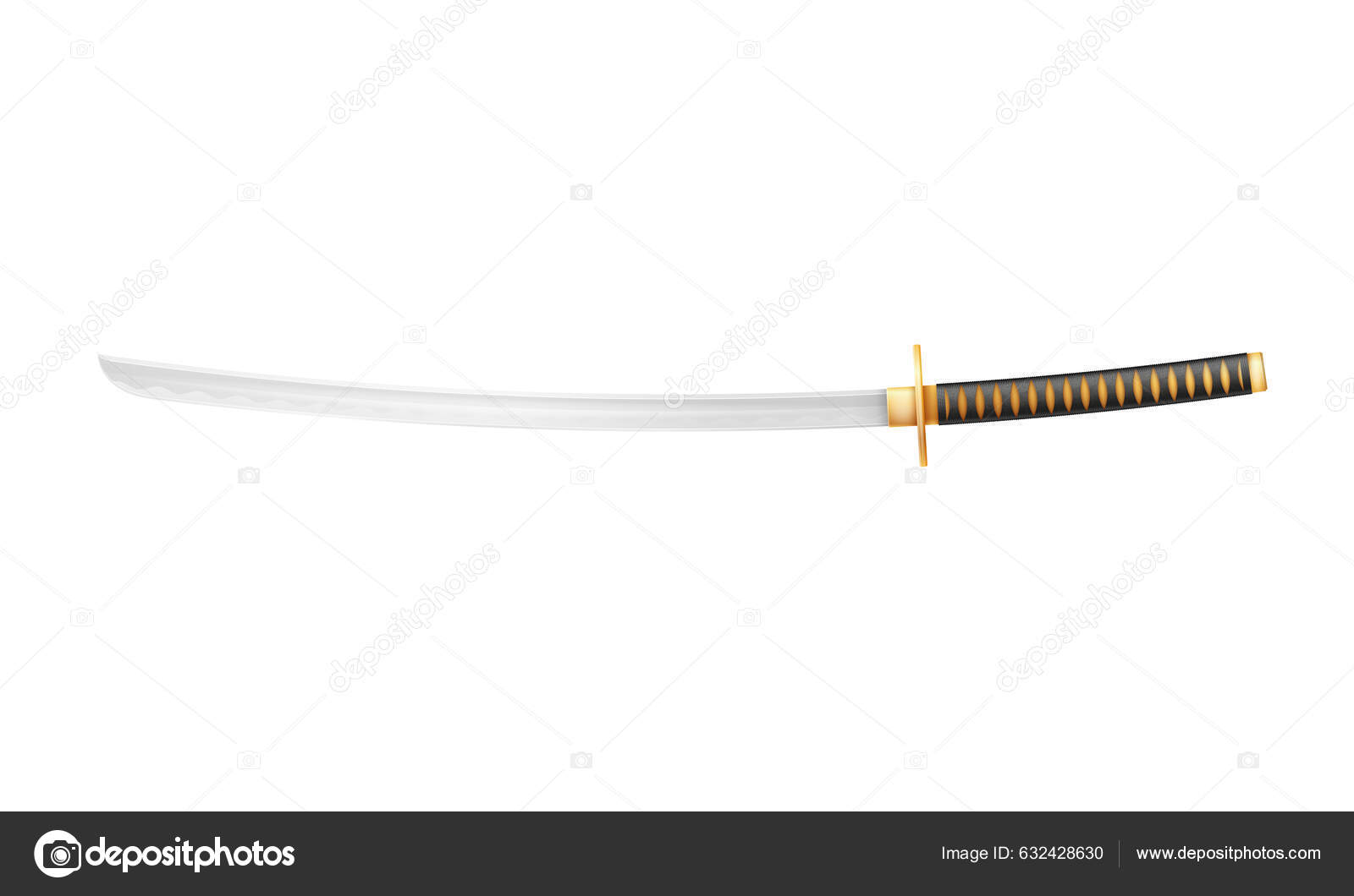 Katana Spada Ninja Arma Guerriero Giapponese Assassino Vettore ...