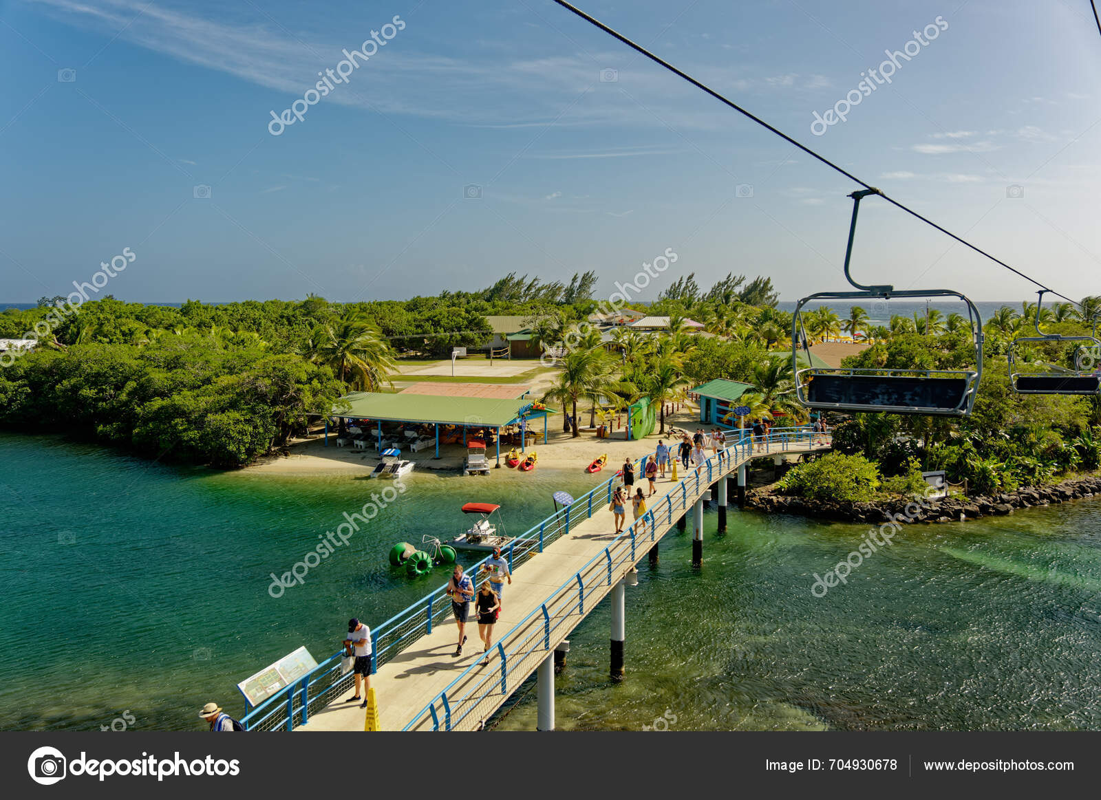 Roatan Honduras January 2024 Port Roatan One Two Cruise Ports — Stock ...