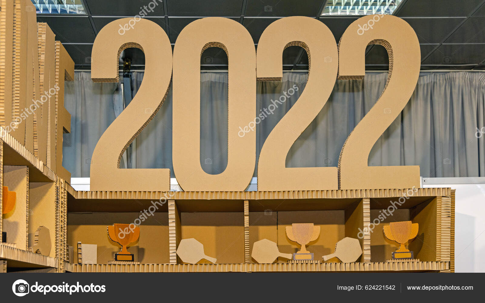 Year Two Thousand Twenty Two Large Cardboard Numbers Cut Out Stock ...