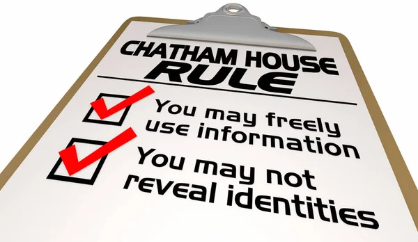 Chatham House Rule Meeting Discusión Compartir Información Lista de ...