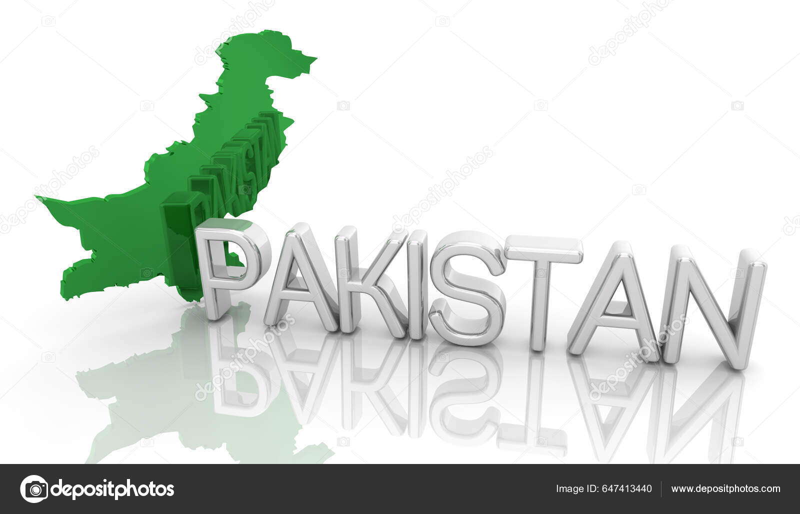 Pakistan Country Map Word Background Illustration — Stock Photo ...