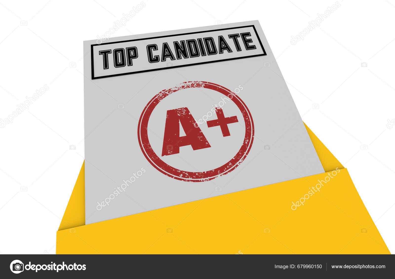 Top Candidate Best Choice Grade Score Report Card Illustration — Stock ...