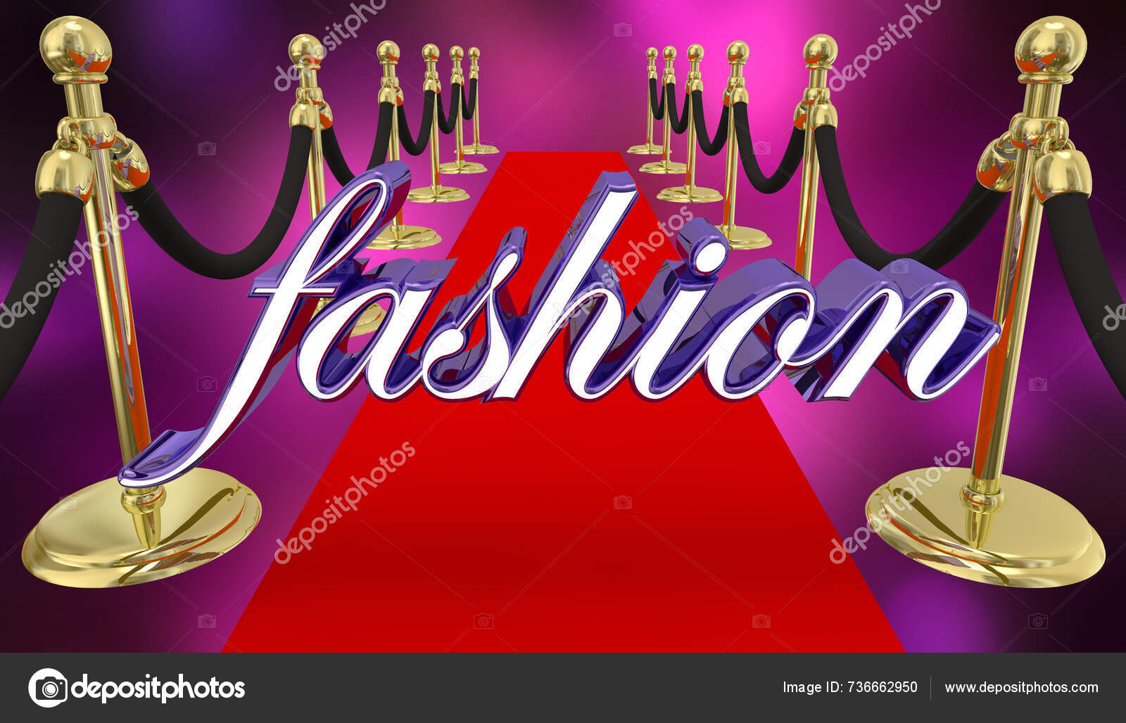 Fashion Red Carpet Runway Glamor Celebrities Supermodels Illustration ...