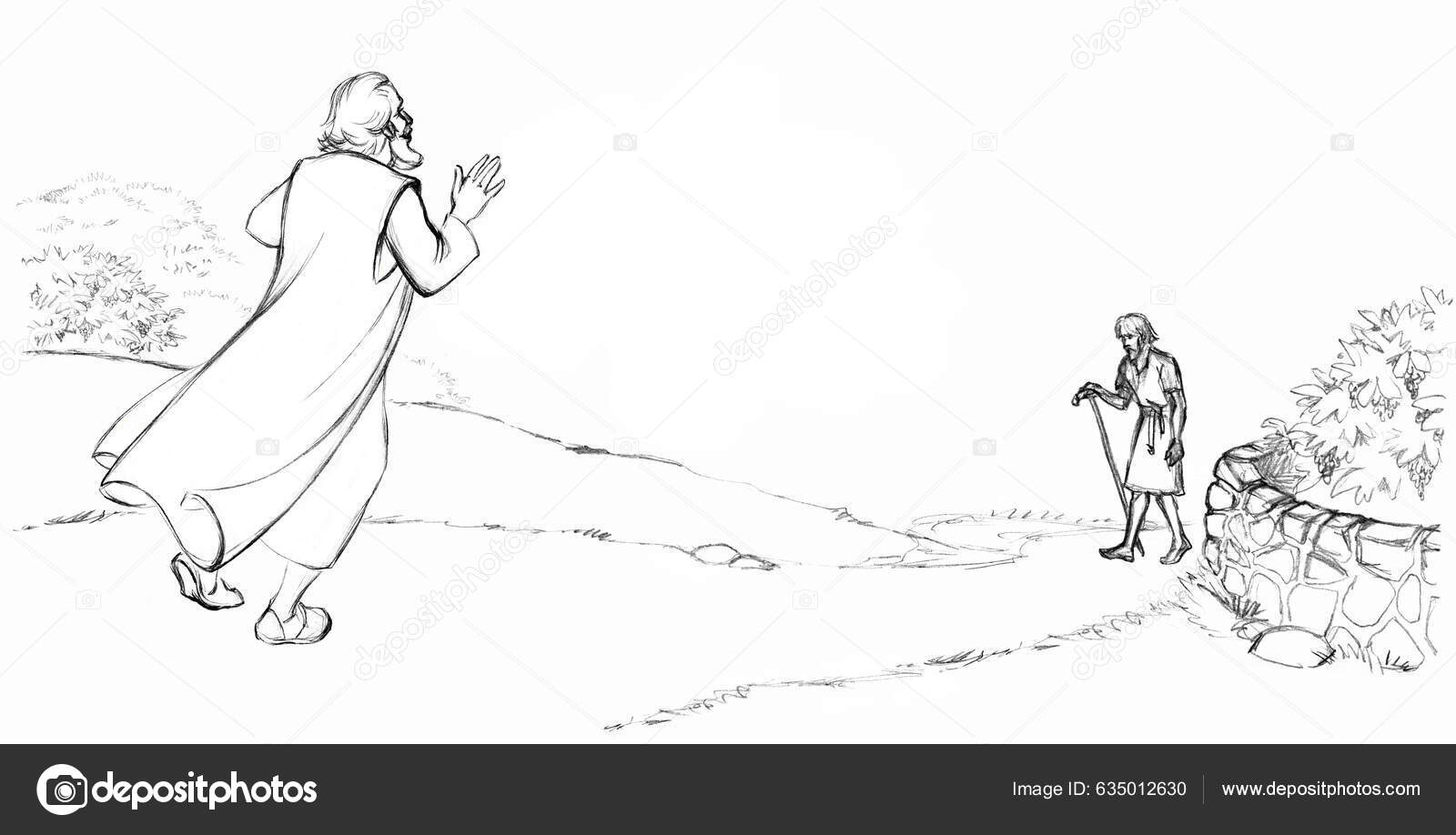 Asian Sad Lost Sin Jewish Male Guy See Crisis Worker Stock Illustration ...