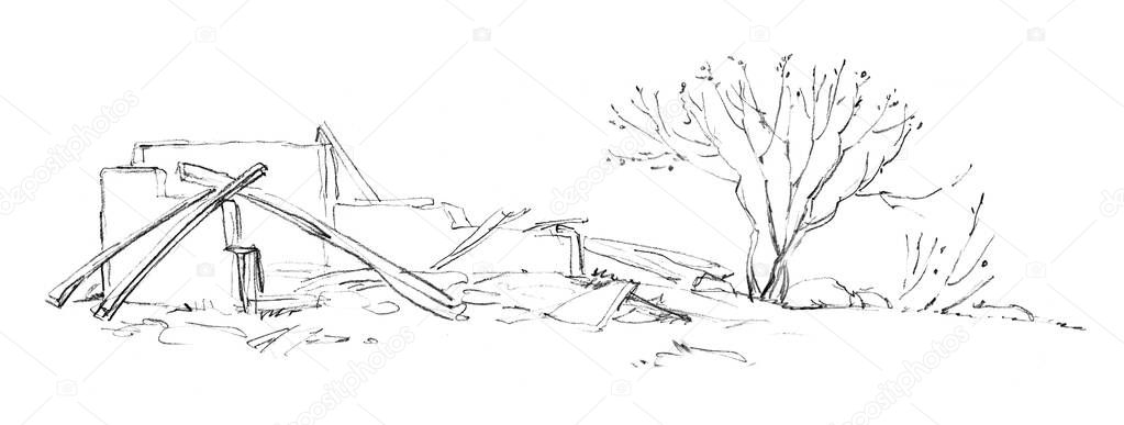 Hut collapse Stock Photos, Royalty Free Hut collapse Images | Depositphotos