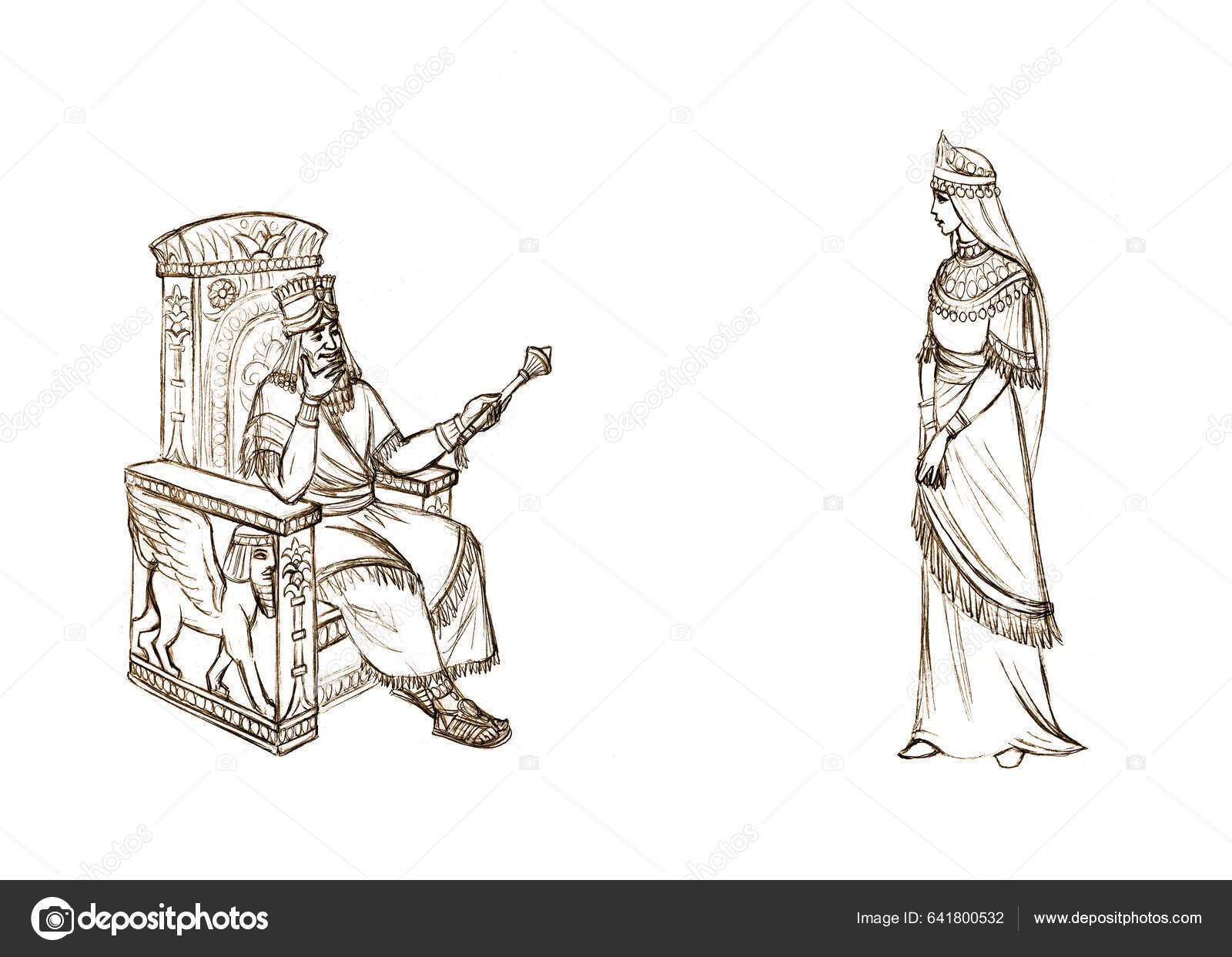 Middl Eastern Sumer Old Age Crown Jew Golden Dress Cloth Stock ...