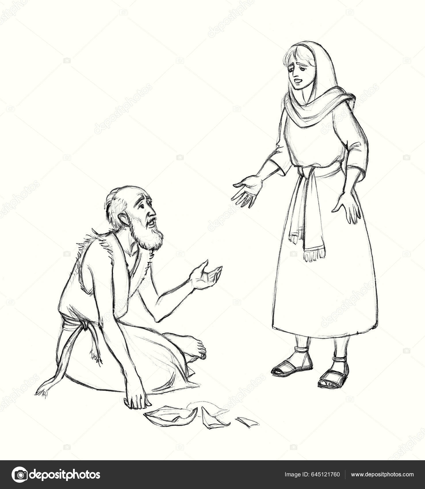 Helping The Poor Drawing