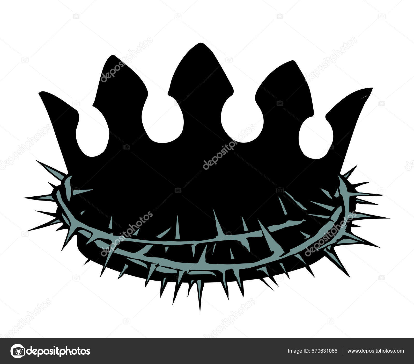 Deceit Sad Shame Feel Sharp Spike Branch Savior Lord God Stock Vector ...
