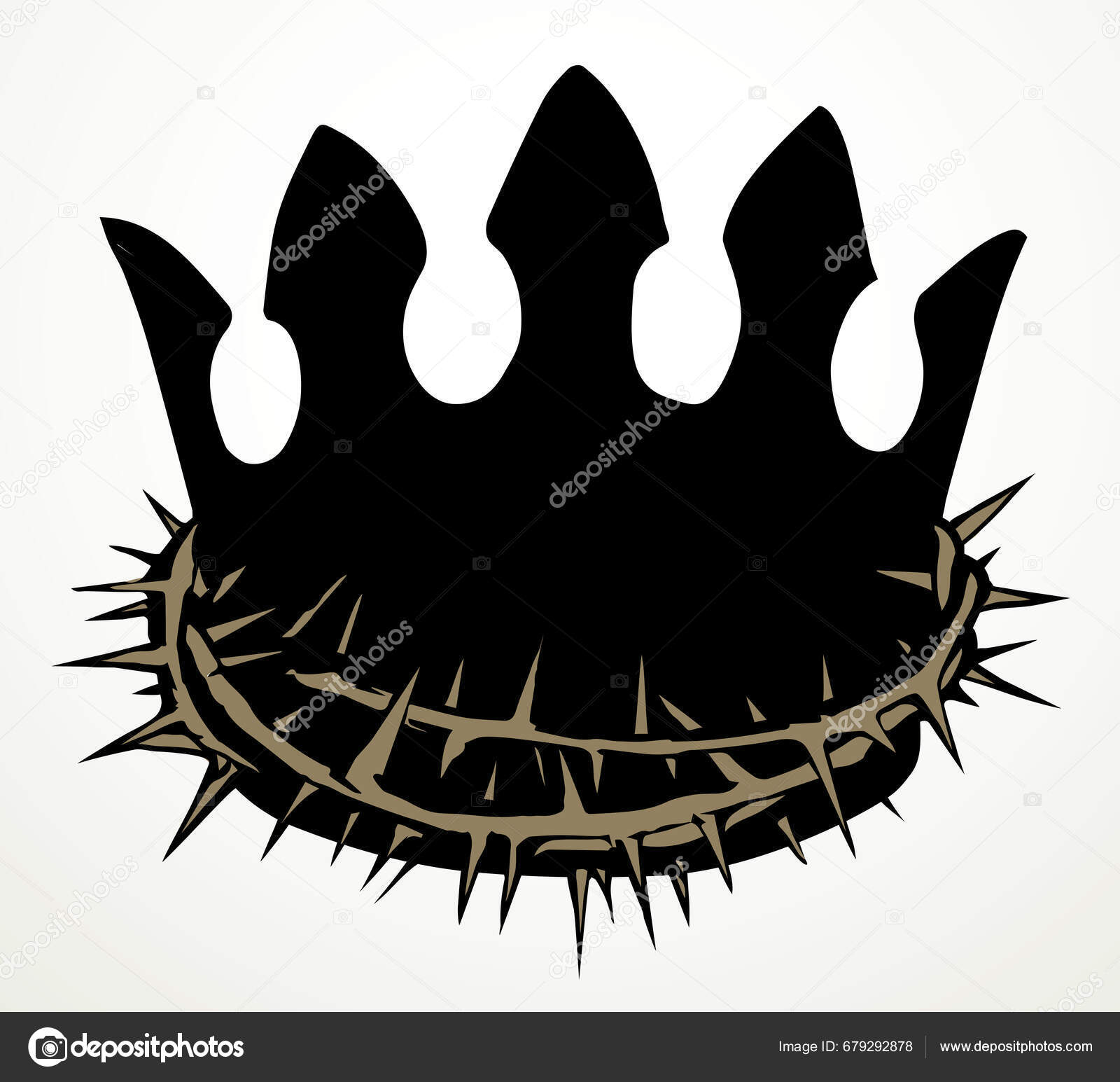 Deceit Sad Shame Feel Sharp Spike Branch Savior Lord God Stock Vector ...
