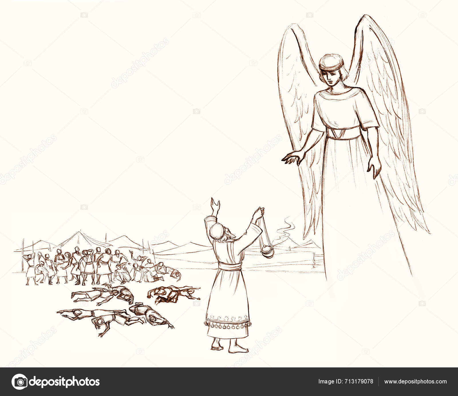 Holy Human Male Mass Group Scary Sin Curse Anger Die — Stock Photo ...