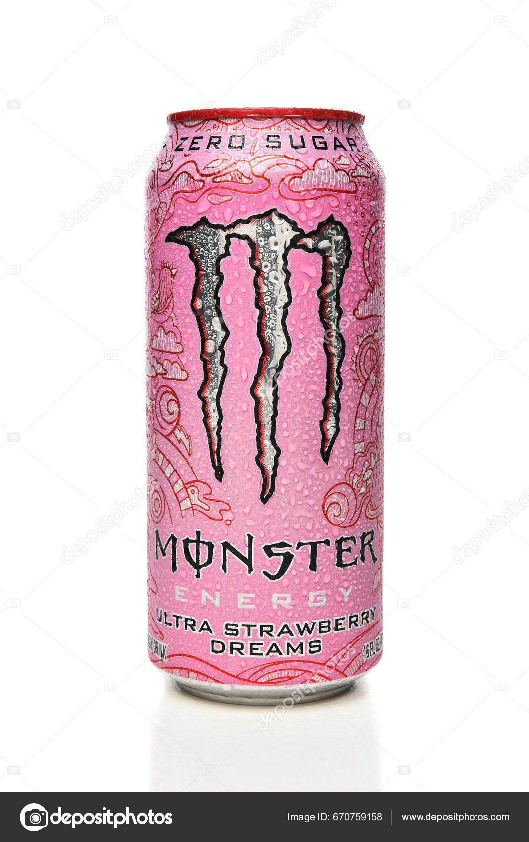 Irvine California Aug 2023 Can Monster Energy Drink Ultra Strawberry ...