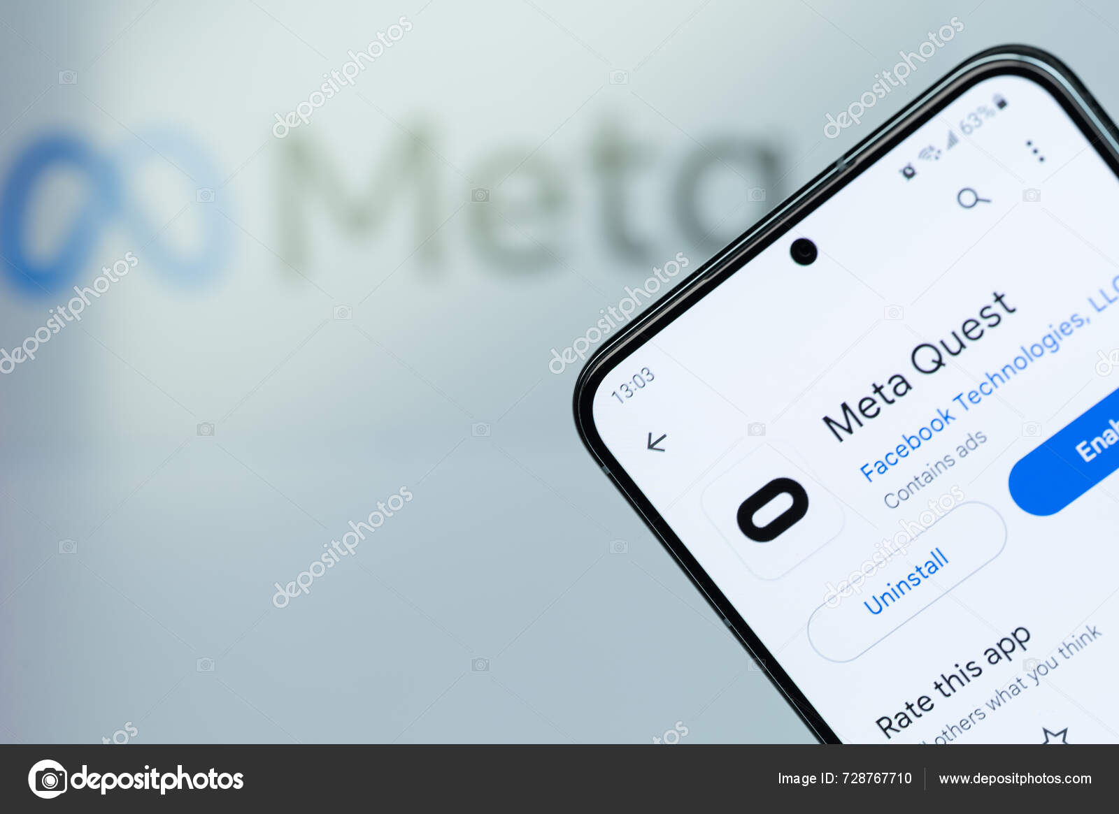 New York Usa August 2023 Install Uninstall Meta Quest App — Stock ...