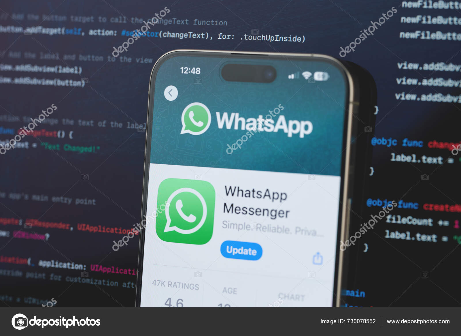 New York Usa February 2024 Whatsapp Iphone Screen Blurred Code — Stock ...