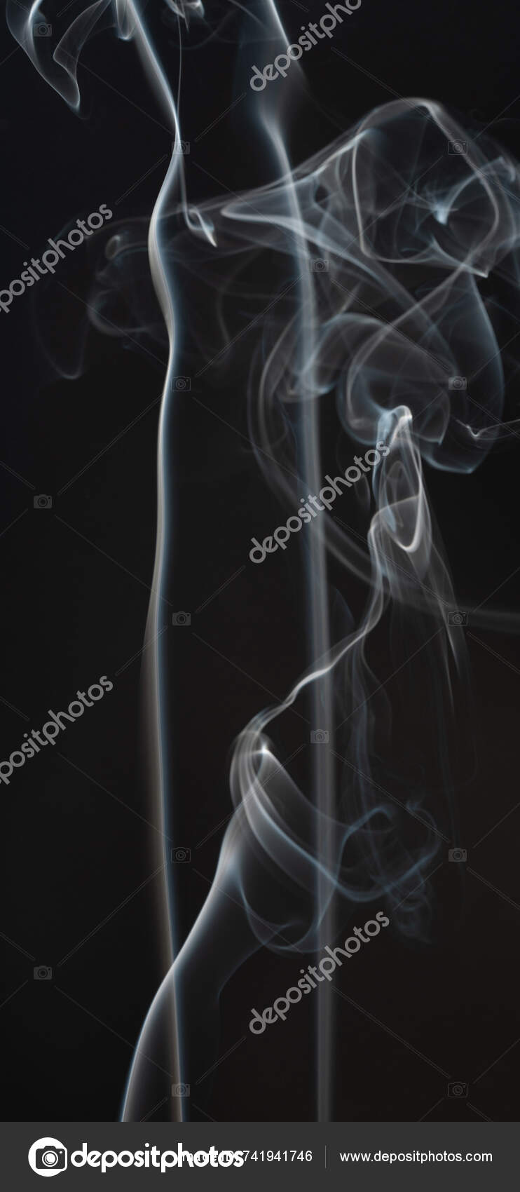 Mystic Flow Smoke Lines Isolated Black Studio Background — Stock Photo ...