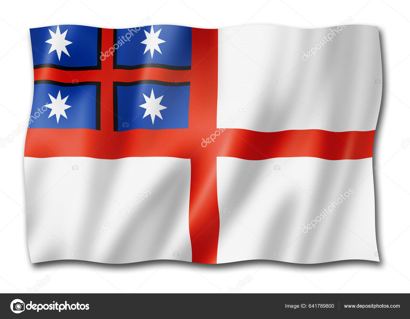 Bandera Del Territorio Las Tribus Unidas Maoríes Nueva Zelanda Ondeando: fotografía de stock ...