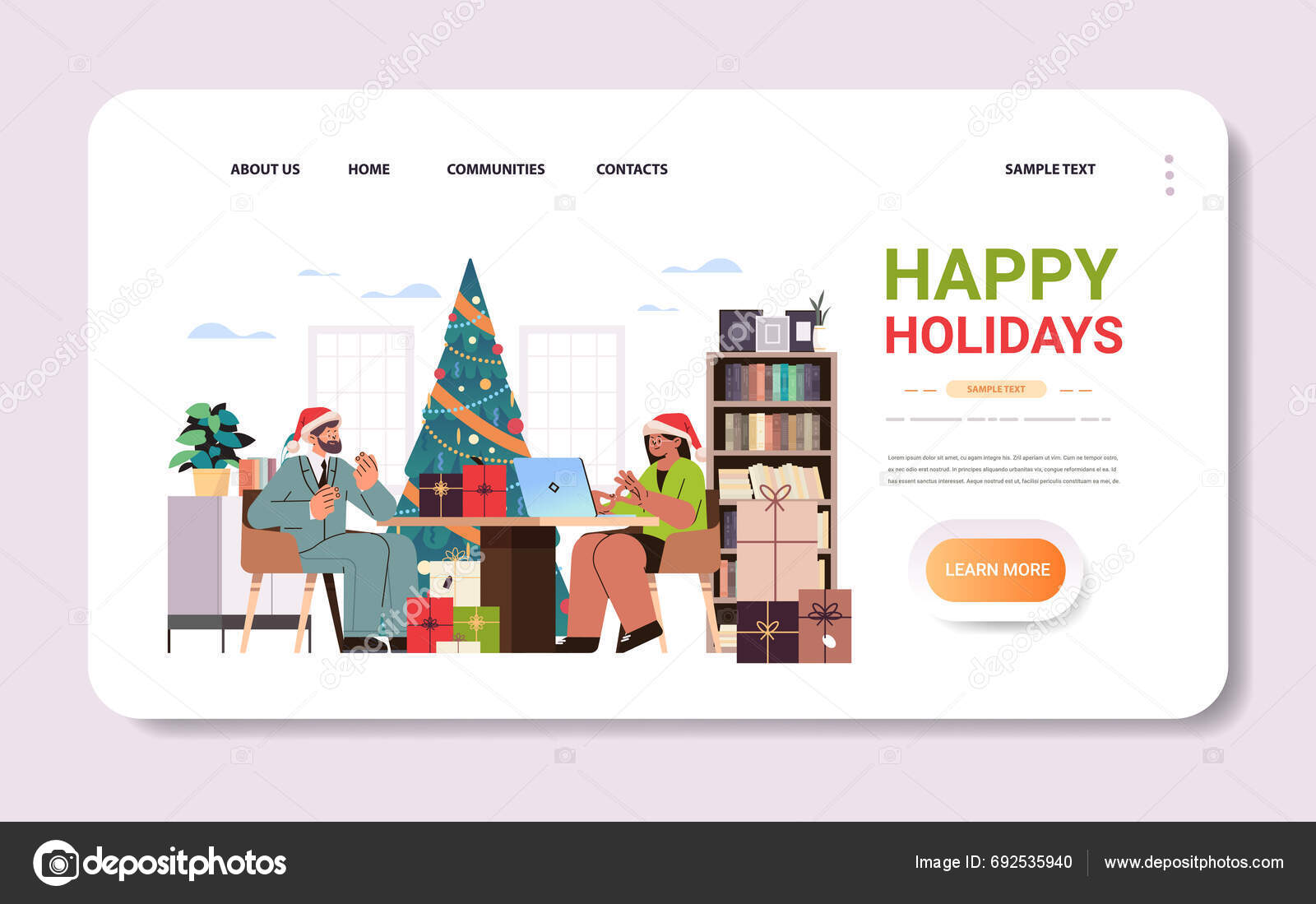 Deaf People Santa Claus Hats Using Sign Language Disabled Deaf Stock ...