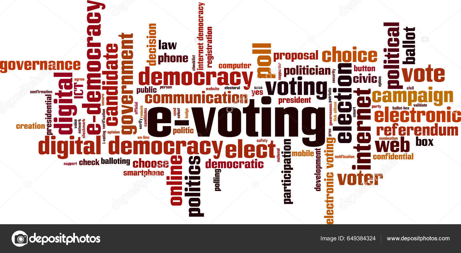 Voting Word Cloud Concept Collage Made Words Voting Vector Illustration ...